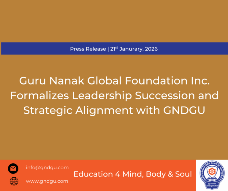 Guru Nanak Global Foundation Inc. Formalizes Leadership Succession and ...